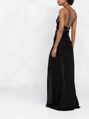 Philipp Plein Stud-detailed Floor-length Dress