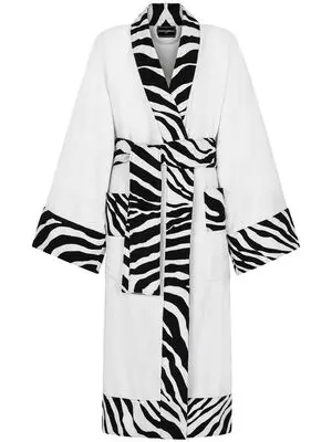 Dolce & Gabbana Cotton Terry Bath Robe - White