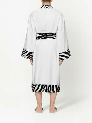 Dolce & Gabbana Cotton Terry Bath Robe - White