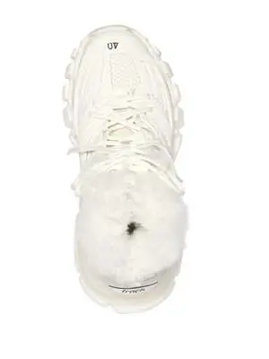 Balenciaga Track Hike Fur-fur Sneaker Boots - Neutrals