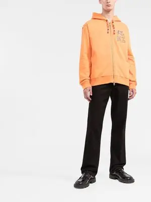 Etro Logo-debossed Zip-up Hoodie