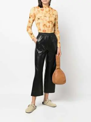 Nanushka Cropped Straight-leg Trousers