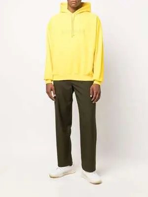 Sunnei Logo Drawstring Hoodie - Yellow