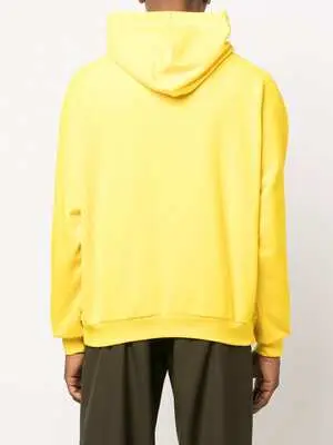 Sunnei Logo Drawstring Hoodie - Yellow