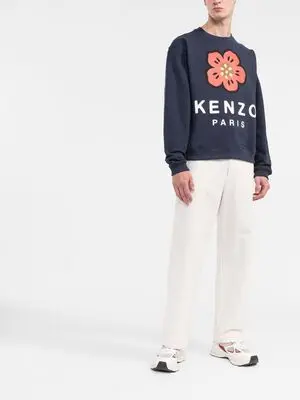 Kenzo Boke Flower Crew-neck Sweatshirt - Blue