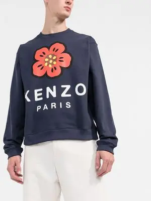 Kenzo Boke Flower Crew-neck Sweatshirt - Blue