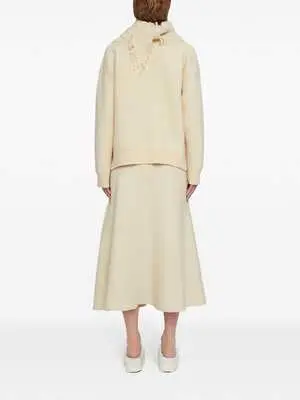 JIL SANDER Fluted A-line Wool Skirt