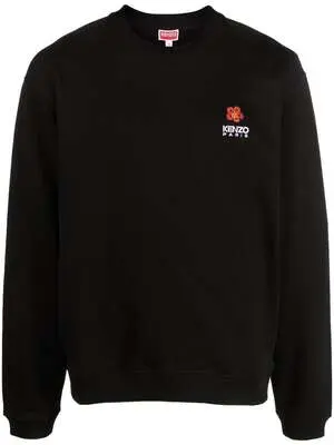Kenzo Boke Flower-embroidered Cotton Sweatshirt