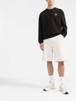 Kenzo Boke Flower-embroidered Cotton Sweatshirt