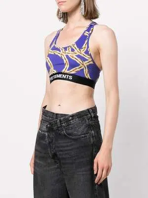 Vetements Gold-chain Sports Bra