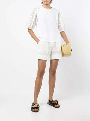 3.1 Phillip Lim Broderie-anglaise Panelled Shorts