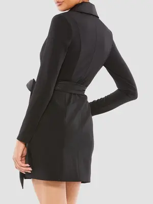 Mac Duggal Ieena Tuxedo Mini Dress