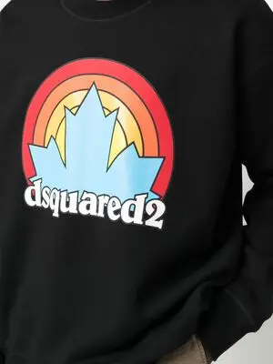 Dsquared2 Logo-print Cotton Sweatshirt - Black