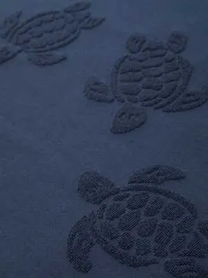 Vilebrequin Turtle Fringed Bath Towel - Blue