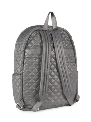 Mz Wallace Metro Quilted Backpack - Medium Grey