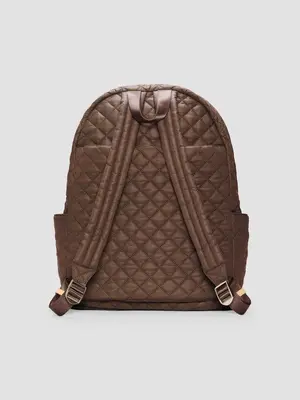 Mz Wallace Metro Quilted Backpack - Walnut
