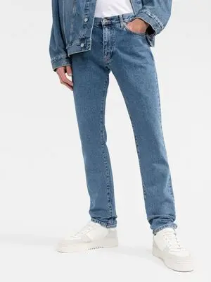 Off-White Logo-print Straight-leg Jeans