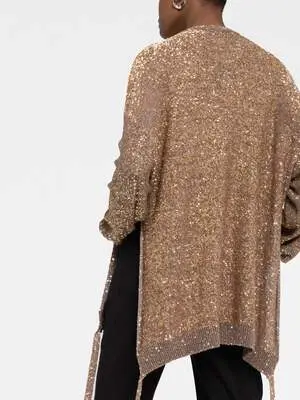 Stella McCartney Sequinned Side-tie Jumper - Grey