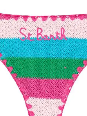 MC2 SAINT BARTH Striped Bikini Bottoms