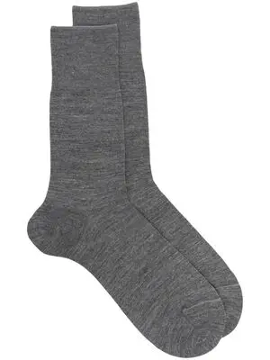 Falke Marl-knit Logo Socks - Grey
