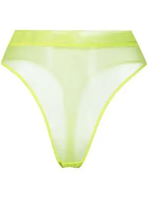 MAISON CLOSE Corps À Corps Neon High-waisted Thong - Yellow