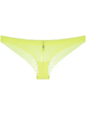 MAISON CLOSE Corps À Corps Neon Sheer Briefs - Yellow