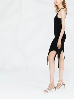 Balmain Ribbed Spaghetti Strap Dress