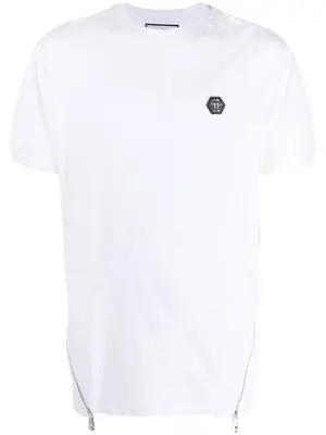 Philipp Plein Logo-patch Zipped T-shirt