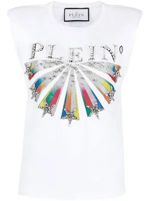 Philipp Plein Padded Shoulder T-shirts For Women