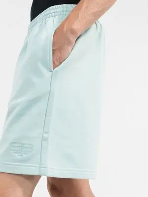 Balenciaga Logo-embroidered Track Shorts - Blue