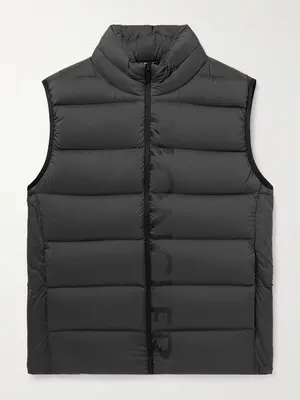Moncler Logo-print Quilted Down Gilet - Gray