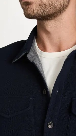 Vince Shirt Jacket - Coastal/medium Heather Grey