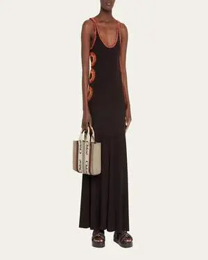 Chloé Woody Small Tote Bag With Crossbody Strap - White/brown