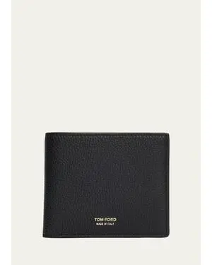TOM FORD Grained Leather T-line Bifold Wallet - Black