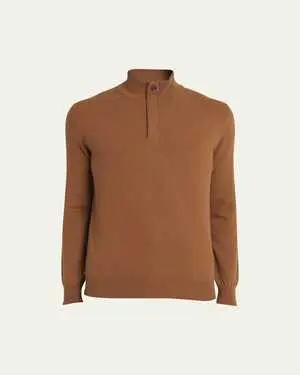 Zegna Cashmere Quarter-zip Pullover - Foliage
