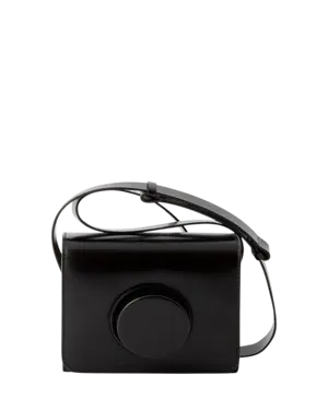 LEMAIRE Flap Leather Camera Bag - Black