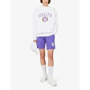 SPORTY & RICH - Diana Graphic-print Cotton-jersey Sweatshirt