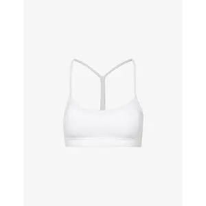Lululemon Flow Y Logo Mid-support Sports Bra - White