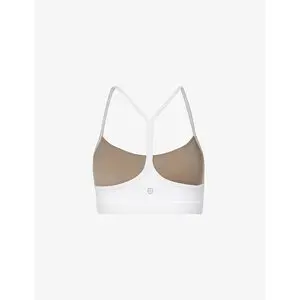 Lululemon Flow Y Logo Mid-support Sports Bra - White