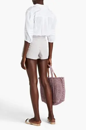 Ba&sh Pleated Lyocell-blend Shorts