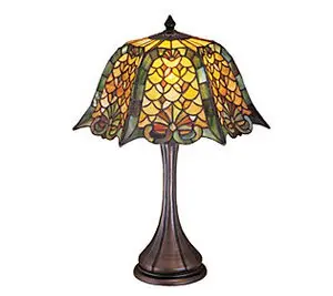 MEYDA Tiffany-style Duffner & Kimberly Shell & Diamond Table Lamp - One-color