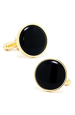 CUFFLINKS, INC. Cufflinks Gold And Onyx