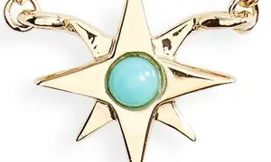Ef Collection Turquoise Starburst Pendant Necklace