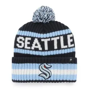 '47 Seattle Kraken Bering Cuffed Knit Hat With Pom - Navy