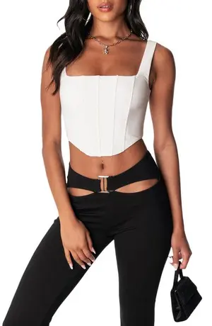 EDIKTED Isla Corset Crop Top