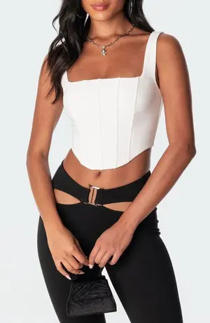 EDIKTED Isla Corset Crop Top