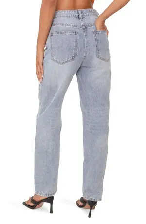 EDIKTED Crossover Boyfriend Jeans