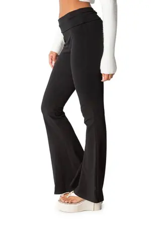 EDIKTED Flared Leggings - Black
