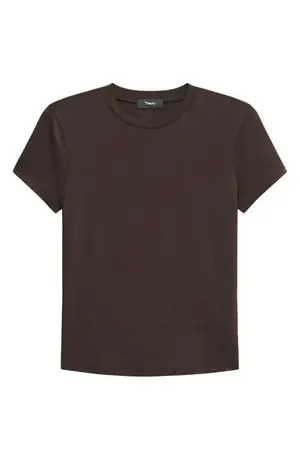 Theory Tiny Apex Organic Pima Cotton T-shirt - Cacao
