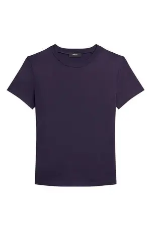 Theory Tiny Apex Organic Pima Cotton T-shirt - Nightshade